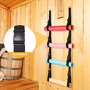 Panumly Camping Chair Wall Storage for Garage, Adjustable Garage Wall Organizer Straps with Flexible Release Buckles, Hanging Garage Organization for Beach Chairs, Umbrellas, 4 Storage Holds