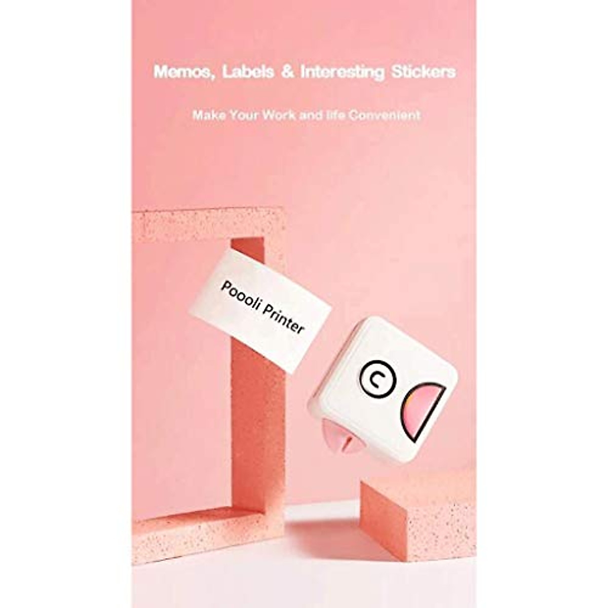 XXXDXDP Receipt Printer, Mini Blue-Tooth Thermal Photo Printer Pocket Note Receipt Printer (Color : D)