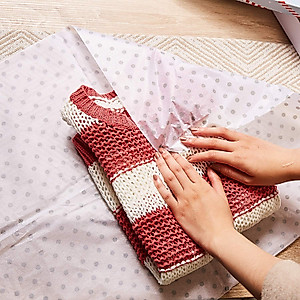 Teemico 50 Sheets Polka Dots Tissue Paper Gold Foil Dot Wrapping Paper Metallic Wrapping Tissue Paper Polka Dot Gift Bags Wrapping Paper, 20x 28 inches