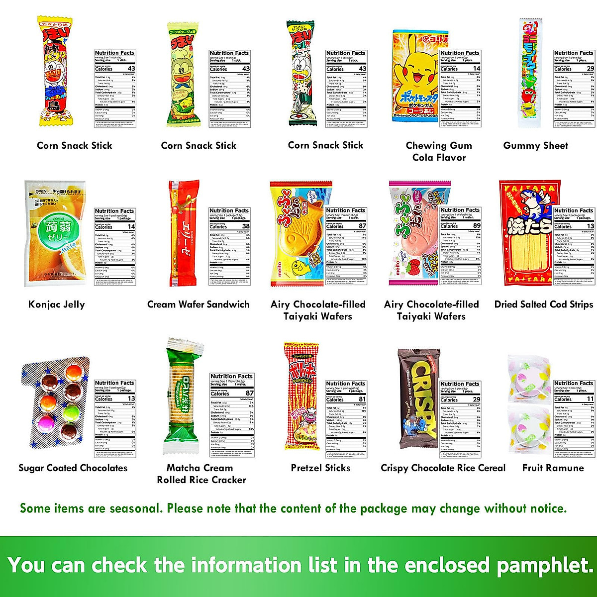 SHOGUN CANDY, Japanese Snacks & Japanese Candy Variety Pack 30 Pcs