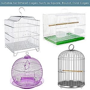 Bissap Bird Cage Seed Catcher, Universal Birdcage Net Nylon Adjustable Elastic Band Stretchy Skirts Mesh Cover for Parrot Cage Seed Guard (Not Include Birdcage)- Black