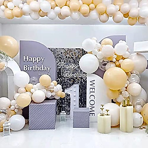 Nude Balloons 12 Inch 50 Pcs Baby Shower Party Balloons Happy Birthday Decoration Apricot Tropical Luau Party Balloons