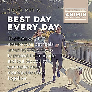 Earth's Living Animin Calcium Bentonite Clay for Pets | 13 oz | Alkalizing Detox Powder Relieves Arthritis, Diarrhea etc | Cleanses Toxins, Parasites, Bacteria | Supports Digestive and Immune System