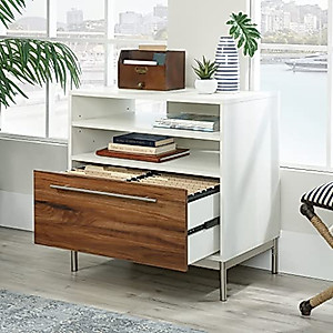 Sauder Vista Key Lateral File Pedestal, L: 30.00" x H: 18.54" x W: 30.08", Pearl White Finish