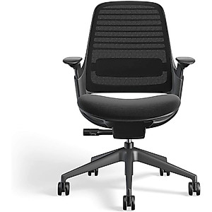 Steelcase Series 1 Work Office Chair - Licorice, Hard Floor Casters