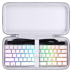 co2CREA Hard Travel Case Replacement for RK Royal KLUDGE RK61 / RK61 Pro/Newmen 60% Wireless Bluetooth Wired 60% Mechanical Gaming Keyboard