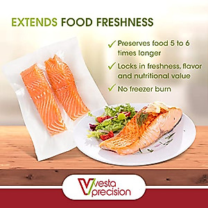 Vesta Precision Liquid Block Vacuum Seal Pouches - Clear and Embossed Vacuum Sealer Bags - Great for Food Storage and Sous Vide - 11 x 16 inches - 25 Vacuum Seal Bags Per Box