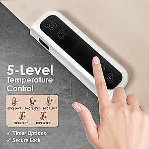 Electric Warming Tray - Full Surface Heating,Rollable & Portable,Premium Silicone Material,5 Temperature Settings,Auto Shut-Off -Versatile Food Warmer for Gatherings,Parties,Everyday Use