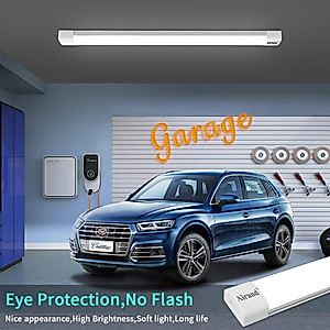 Airand LED Ceiling Light Fixture 4FT, LED Shop Light Fixture 5000K, IP66 Protection LED Garage Light Closet Light Under Cabinet Light, 36W 3600 LUX LED Tube Shop Light Work Light for Shop,Hallway