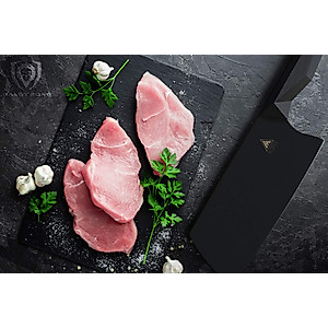 Dalstrong Meat Cleaver Knife - 7 inch - Shadow Black Series - Black Titanium Nitride Coated - High Carbon - 7CR17MOV-X Vacuum Treated Steel - Razor Sharp Kitchen Knife - Sheath - NSF Certified