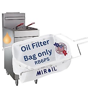 Miroil RB6PS EZ Flow Fryer Oil Filter Bag, Part 12852 Bag Only, No Frame included, Use to Filter Fry Oil, Suitable for 70 lb Polishing Oil, Durable, Easy to Clean with Hot Water