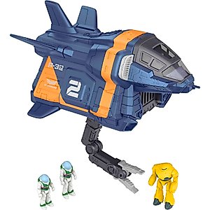 Mattel Disney and Pixar Lightyear Toys, Gama Fusion Small Scale Armadillo Vehicle with 3 Figures, Lights, Sounds and Claw Arm