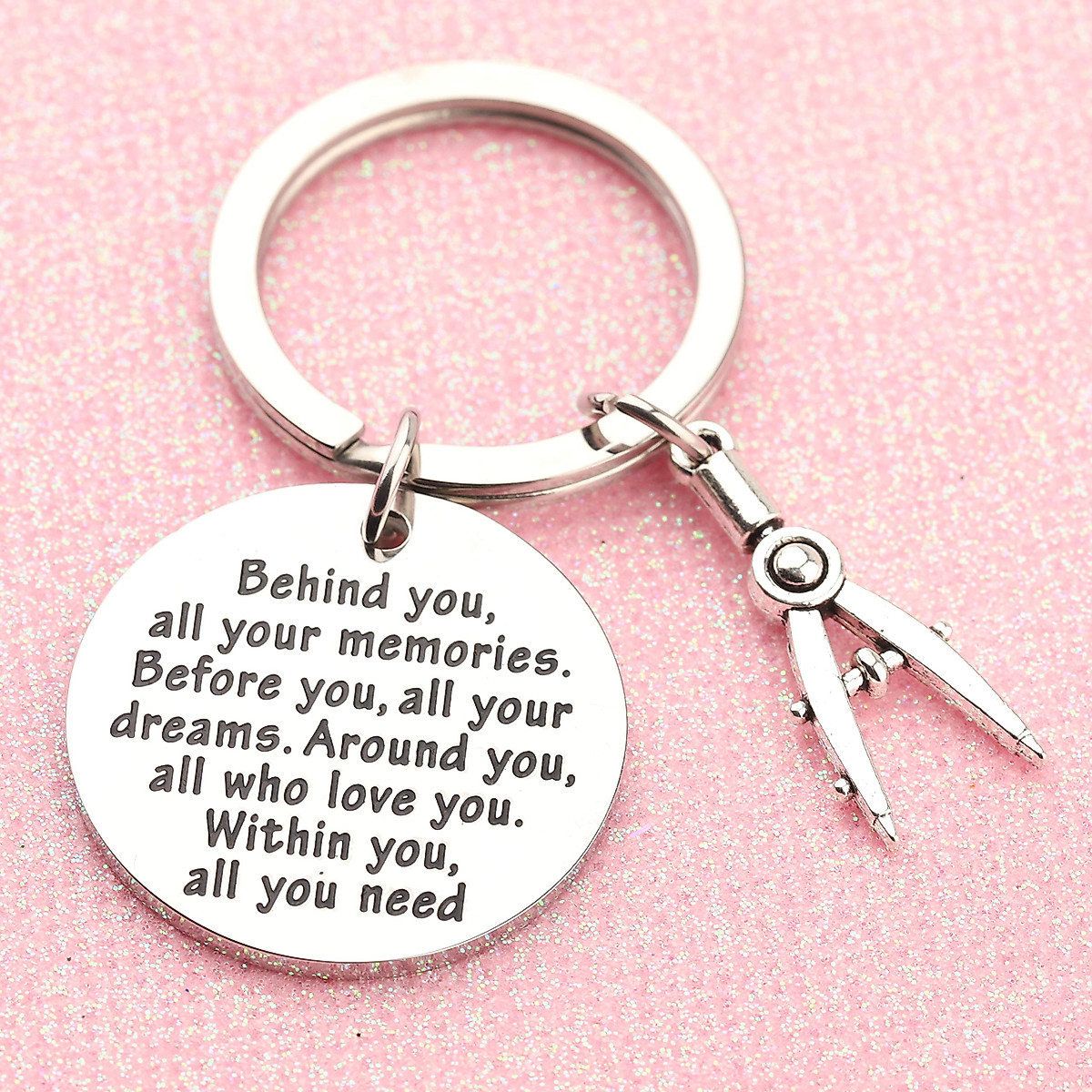 FEELMEM Architect Keychain Architecture Gift Architect Gift Behind You All Your Memories Before You All Your Dreams Architecture Student Gift Architecture Graduation Gift (Architect Keychain)