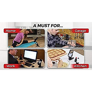 Desk Call by Cup Call Desktop Phone Mount - View Your Cell Phone at Any Angle - Fully Adjustable Phone Stand Great for Video Chatting - Tilts & Rotates for Easy Viewing - Easy Phone Charging Access