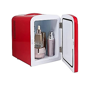 Frigidaire Red Mini Portable Compact Personal Fridge Cooler, 4 Liter Capacity Chills Six 12 oz Cans, 100% Freon-Free & Eco Friendly, Includes Plugs for Home Outlet & 12V Car Charger