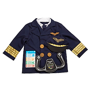Melissa & Doug Pilot Role Costume Set (FFP) ,Blue