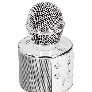 WS-858 Bluetooth Karaoke Microphone Recording 3-in-1 Handheld Portable Mic Speaker Machine Music Player Recorder for Karaoke Party Wedding Meeting