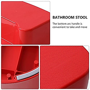 Stools 1pc Potty Training for Two Red Stool Bathroom Safety Toilet Non- Kitchen Anti-Slip Foot Stools Household Bedside Step Bedroom Steps Slip Step Stool