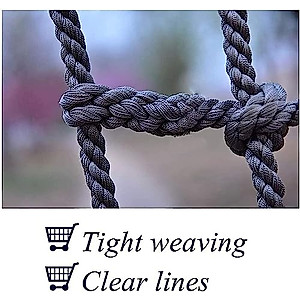 EkiDaz HXRW Rope Net Climbing Frame Net for Kids Balcony Railing Protection Climbing Cargo Net Safety Net Obstacle Course Climbing Net Playground Sets for Backyards (Size : 4 * 6m(12.12 * 18.18ft))