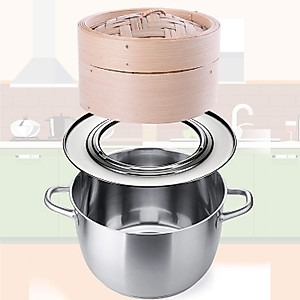 Boao 2 Pieces 11 Inch and 12 Inch Steam Ring, Stainless Steel Steaming Ring Adapter Fits 8 to 12 inches Stock Pots