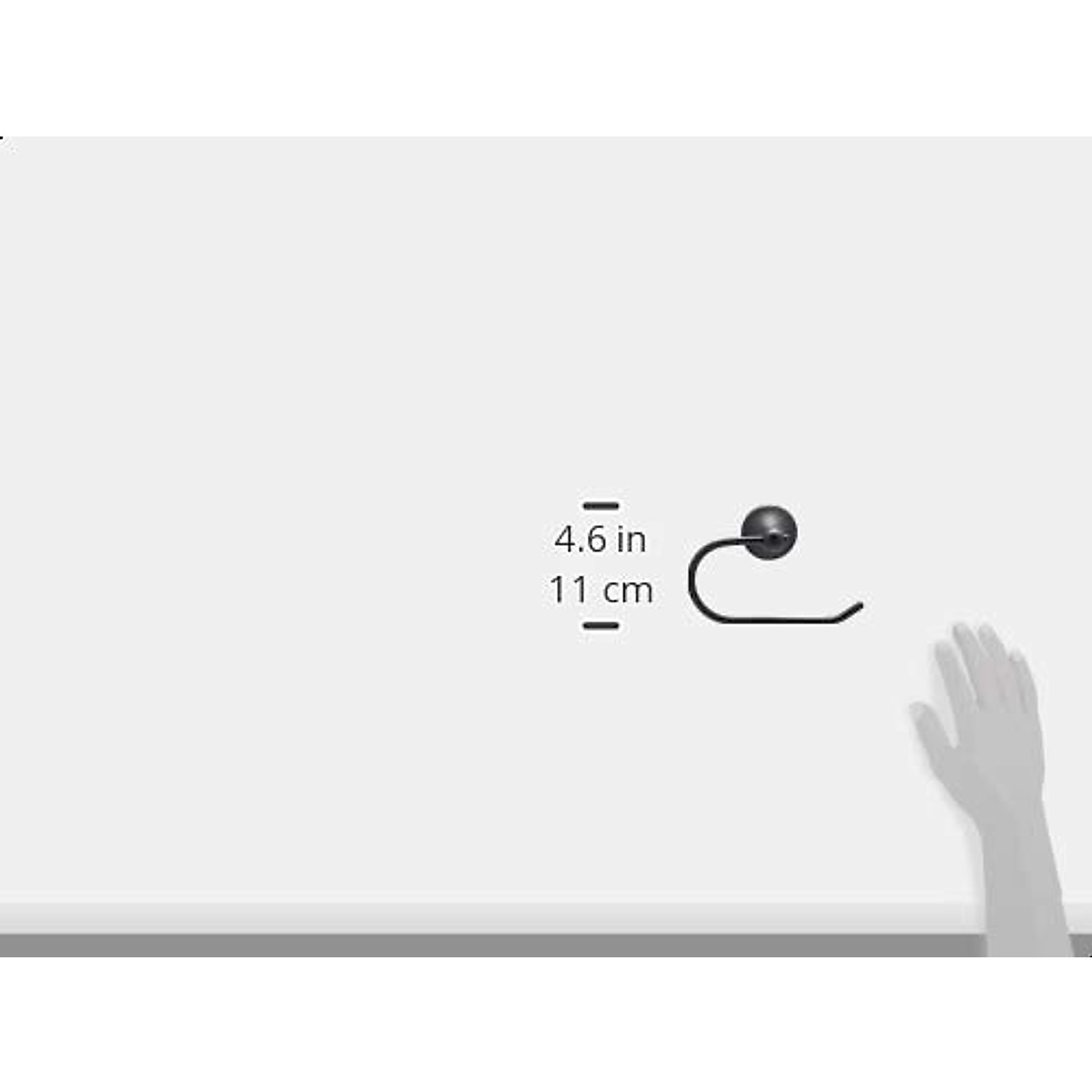 Amazon Basics Euro Toilet Paper Holder - Standard, 1-Piece, Black