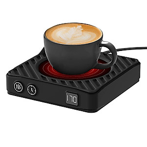 Mug Warmer, Coffee Warmer with 3-Temp Settings, Coffee Mug Warmer with 12-Hour Timer, Coffee Cup Warmer with Auto On/Off, Cup Warmer for Desk with Digital Display, A Warm Gift for Family (No Cup)