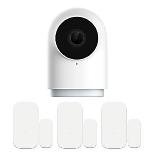 Aqara Security Camera Hub Indoor G2H Pro Plus 3 Door and Window Sensor, 1080p HD HomeKit Secure Video Indoor Camera, Night Vision, Two-Way Audio, Zigbee Hub