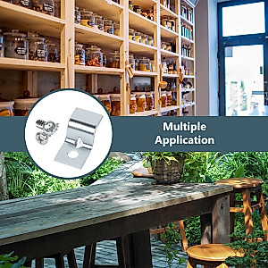 POWERTEC 71580 Steel Gauge Table Top Fastener with Screws, 24 Sets Z Clip Table Top Connectors,Silver