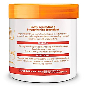 Cantu Grow Strong Strengthening Treatment, 6 Oz, White