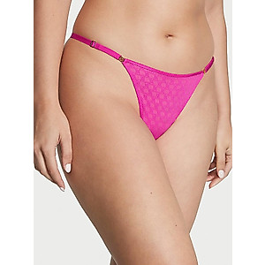Victoria's Secret Very Sexy Icon Thong Panty, G String Underwear for Women, Fuchsia Frenzy, XL