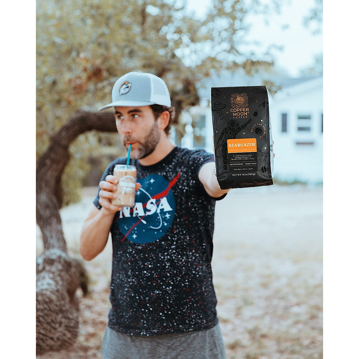 Copper Moon Whole Bean Coffee, Medium Roast, Stargazer Blend, 2 Lb