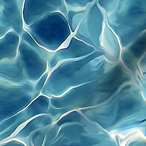 Spoonflower Fabric - Aqua Water Swimming Waves Sea Ocean Pacific Lagoon Pool Caribbean Printed on Petal Signature Cotton Fabric Fat Quarter - Sewing Quilting Apparel Crafts Decor