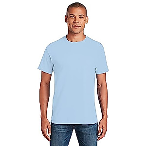 Gildan 5.4 oz Cotton T-Shirt (5000) Tee Large Light Blue