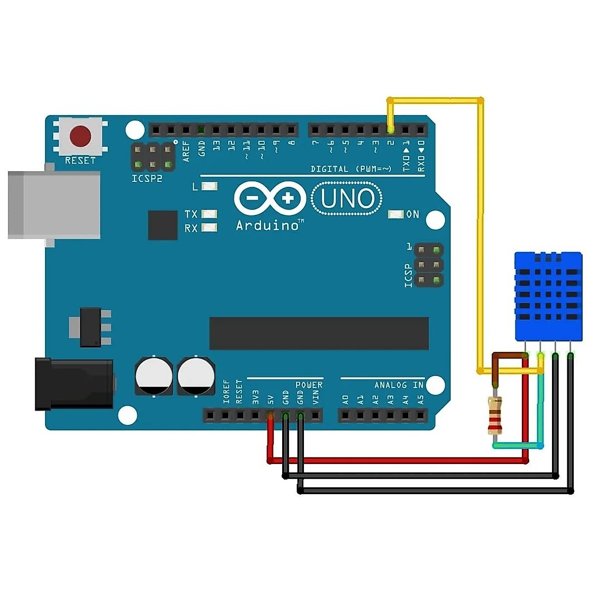 WWZMDiB DHT11 Temperature and Humidity Sensor 3.3V-5V Humidity Measure 20%-95% Temperature Measure 0-50℃ for arduino (3Pcs DHT11)