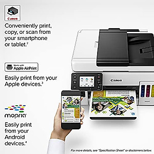 Canon GX6021 All-in-One Wireless Supertank Printer-for Businesses [Print, Copy, Scan and ADF], White