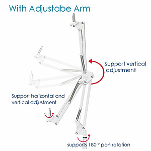 Fotoleey Floor Stand for Baby Monitor/Security Camera/Cellphone with Clamp Compatible with Nanit Pro Smart, Kasa, VTech, Owle, Owlet Cam 2, Nooie invidyo, SwitchBot, BJS Cubo Ai Plus