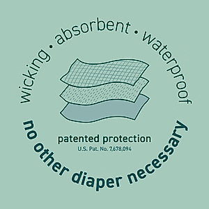 green sprouts Unisex Baby Reusable Absorbent Swim Diaper Pull On, White, 12 Months