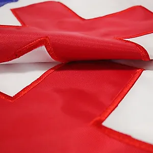 SOULBUTY L’-Manberg Flag Embroidered cross Dream SMP 3x5Ft- l-manberg Flag- Double Printed with Brass Grommets