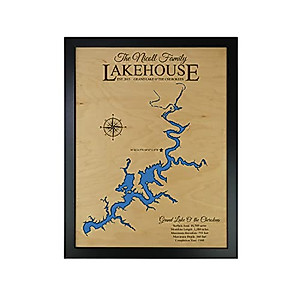 Personalized House Decor Wood Lake Map of Any Lake - Customized Handmade Gifts for Lake House Wall Decor