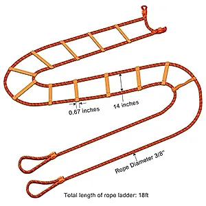 UCHENTON Tow Rope to Replace Towing Winch, A Self-Help Tow Strap, 8800lb 18ft Vehicles Recovery Rope, Emergency Recovery Gear for Offroad, Off Road Recovery Kit for Car Jeep ATV SUV, 1-Pack