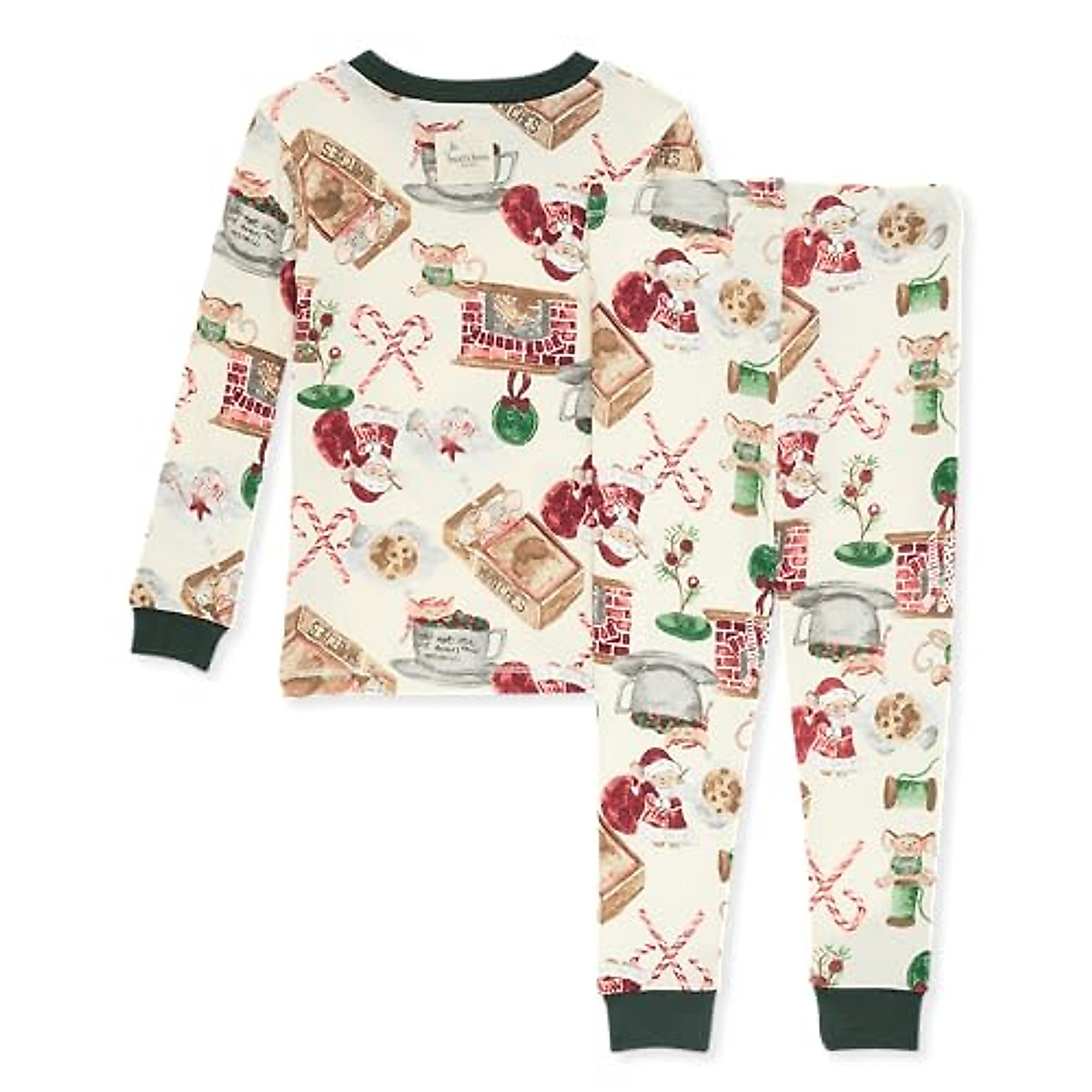 Burt's Bees Baby Baby Girls' Pajamas, Tee and Pant 2-Piece Pj Set, Cute as a Button, 3T