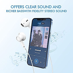 2 Pack for Apple EarPods Headphones with Lightning Connector Wired Earbuds Wired Headphones (Built-in Microphone & Volume Control) Compatible with iPhone 13/12/11 Pro Max/XS/XR/X/7/8 Plus/iPad/iPod