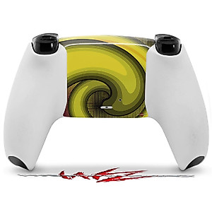 WraptorSkinz Skin Wrap compatible with Sony PS5 DualSense Controller Alecias Swirl 01 Yellow (CONTROLLER NOT INCLUDED)