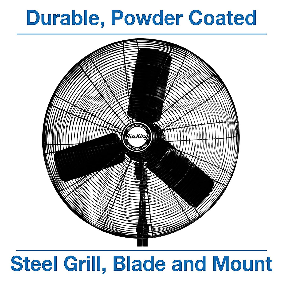 Air King 9125 24-Inch Industrial Grade Oscillating Pedestal Fan