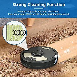 JORAIR AV2610WA RV2610WA Vacuum Mop Replacement Pads Compatible with Shark RV2610WA AV2610WA RV2620WD RV2410WD AI Ultra 2- in-1 Robot Vacuum, Washable Reusable Microfiber Soft Pads, 6 Pack