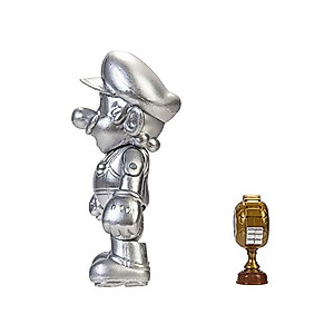 World of Nintendo 4" Metal Mario with Trophy Toy Figure
