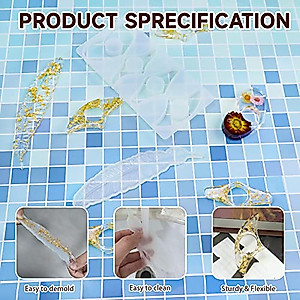 Motiloo Feather Shape Silicone Mold,Bookmark Resin Mold Set with Book Page Holder Reading Rings Birthday Gifts for Teachers Women Readers Book Lover