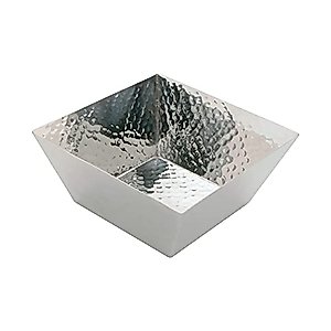 G.E.T. SSBPD-8-ANT Heavy-Duty Square Metal Salad Bowl, 8.38" x 8.38" x 3.75", Hammered Bronze