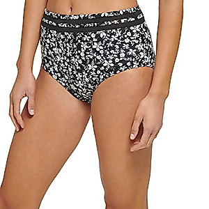 Tommy Hilfiger Women's Standard High Waisted Bikini Bottom, Black