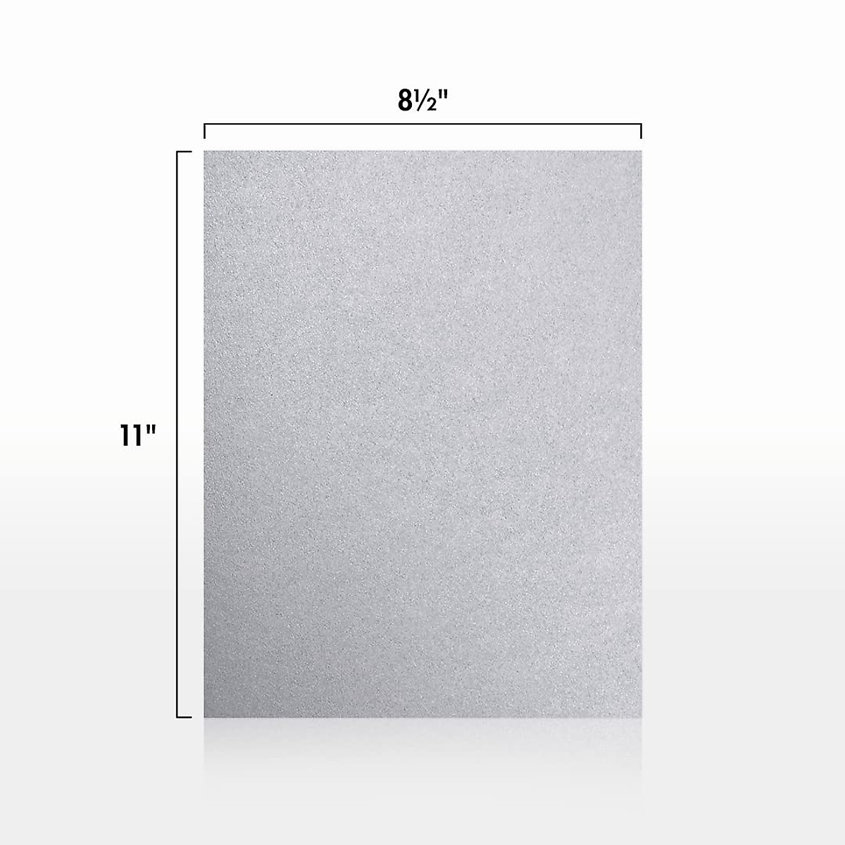 LUXPaper 8.5" x 11" Paper | Letter Size | Silver Metallic | 80lb. Text | 50 Qty